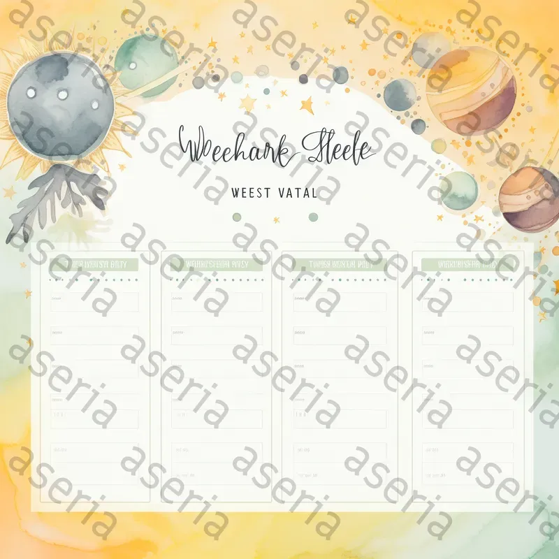 Weekly Schedule Planner Templates Midjourney Prompt | PromptBase