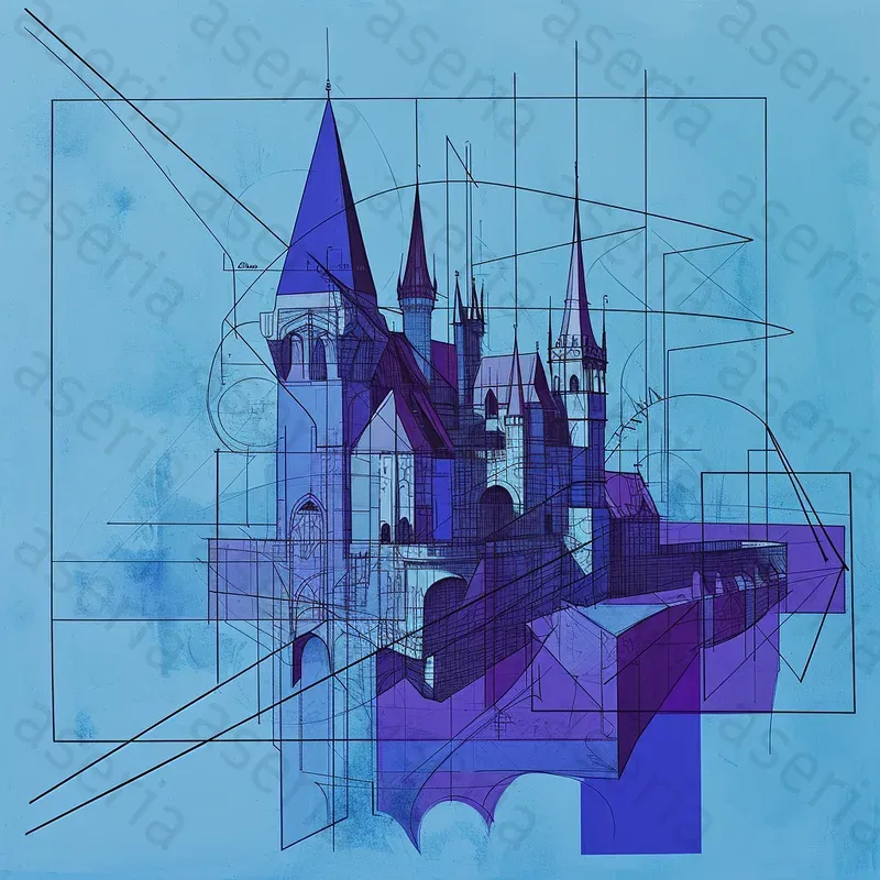 Stylized Geometry Line Art Midjourney Prompt | PromptBase