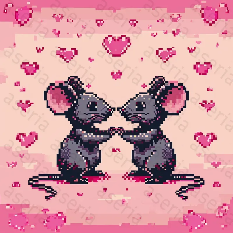 Romantic Pixel Art For Valentines Day Midjourney Prompt | PromptBase
