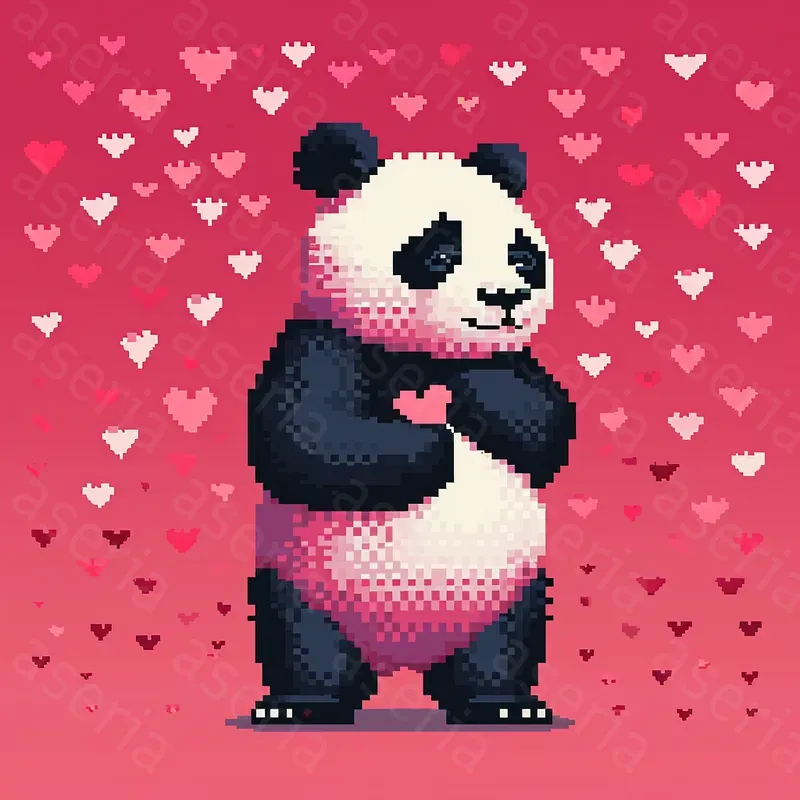 Romantic Pixel Art For Valentines Day Midjourney Prompt | PromptBase
