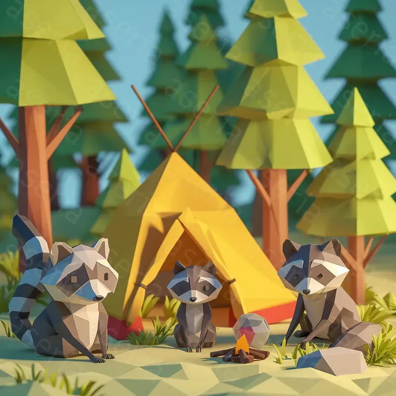 Charming Low Poly Scenes Midjourney Prompt | PromptBase