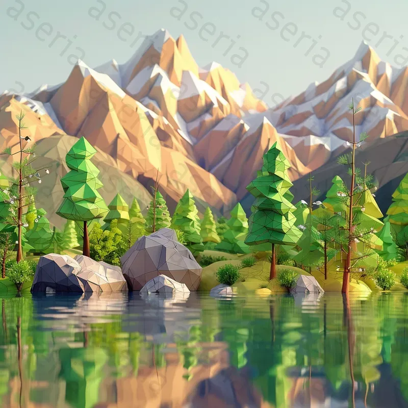 Charming Low Poly Scenes Midjourney Prompt | PromptBase