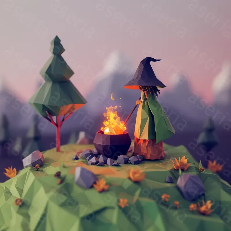 Charming Low Poly Scenes Midjourney Prompt | PromptBase