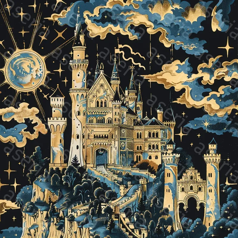 Celestial Baroque Illustrations Midjourney Prompt | PromptBase