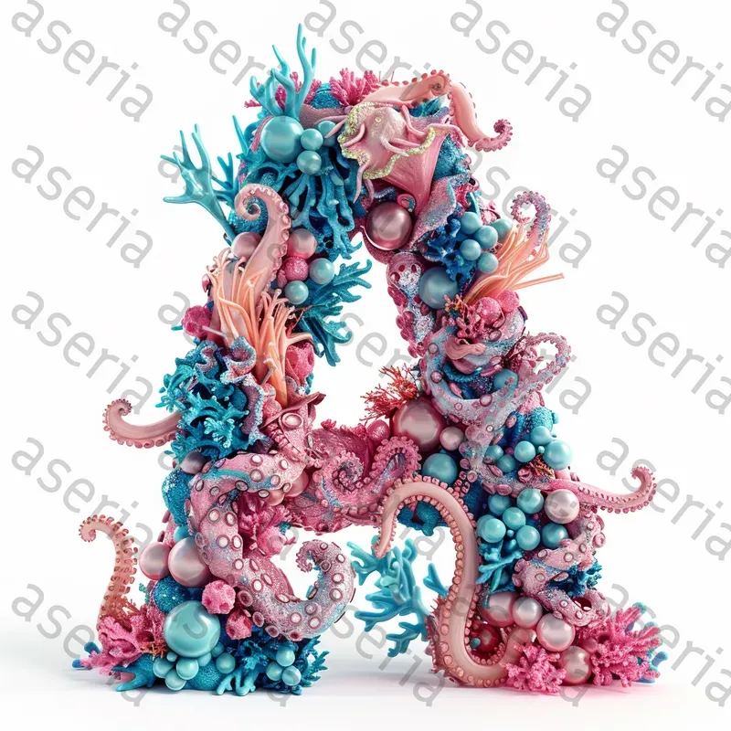 Vibrant Underwater Coral Letters Midjourney Prompt | PromptBase