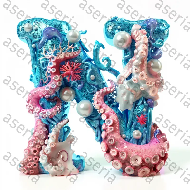 Vibrant Underwater Coral Letters Midjourney Prompt | PromptBase