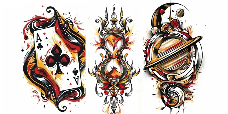 Dynamics And Modern Tattoo Designs Midjourney Prompt | PromptBase
