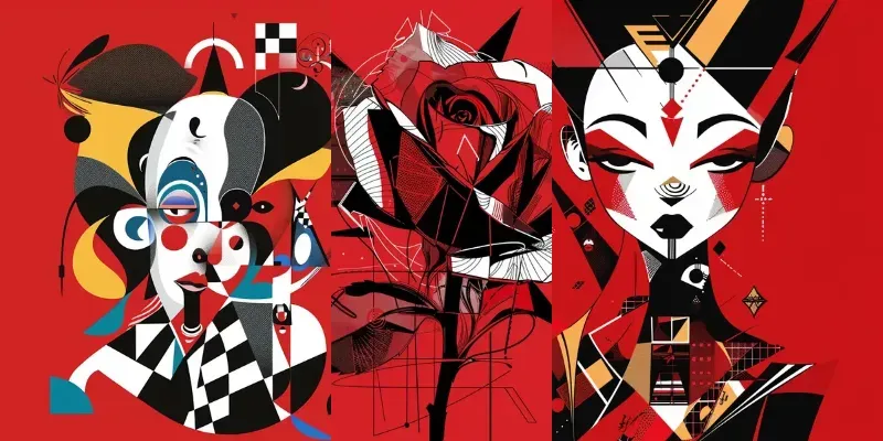 Striking Fragmented Album Covers Midjourney Prompt | PromptBase