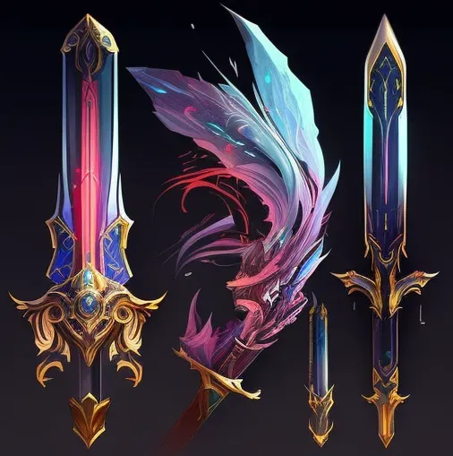 Video Game Sword Concept Art Midjourney Prompt | PromptBase