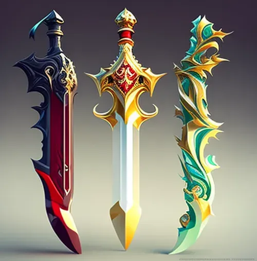 Video Game Sword Concept Art Midjourney Prompt | PromptBase