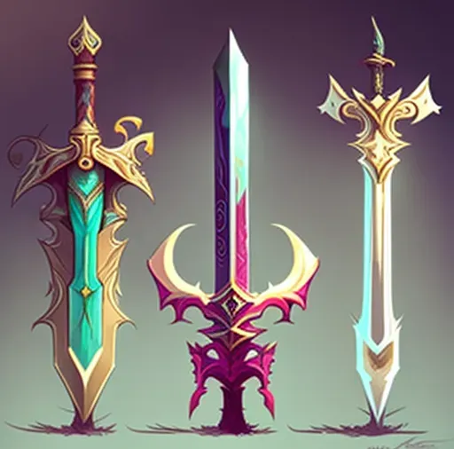 Video Game Sword Concept Art Midjourney Prompt | PromptBase