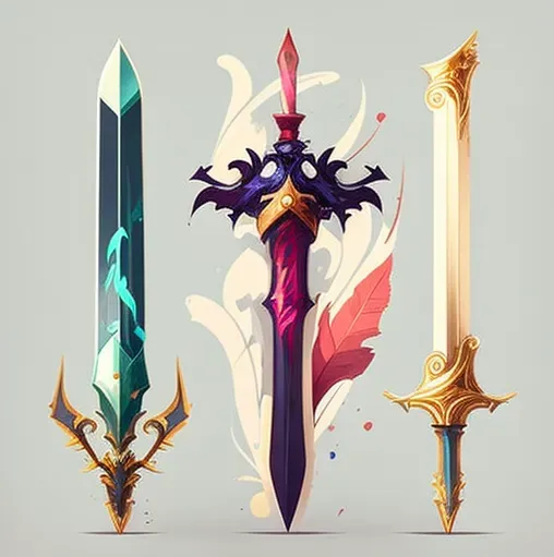 Video Game Sword Concept Art Midjourney Prompt | PromptBase