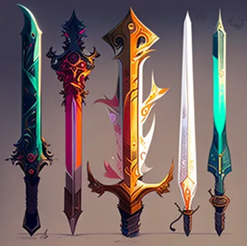 Video Game Sword Concept Art Midjourney Prompt | PromptBase