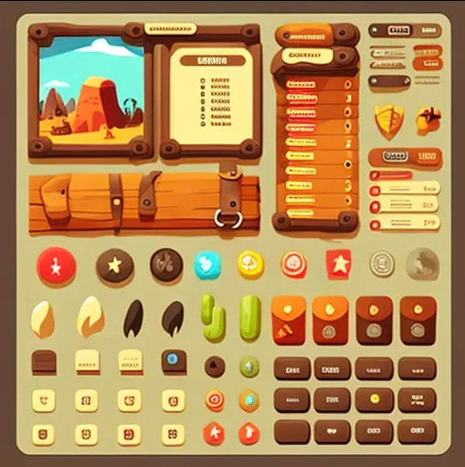 Video Game UI Sprite Sheets Midjourney Prompt | PromptBase