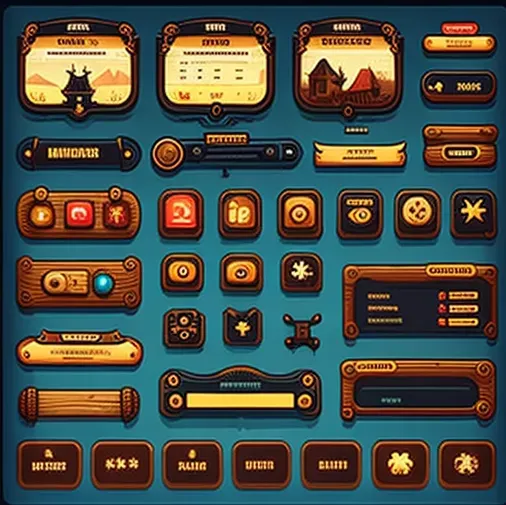 Video Game UI Sprite Sheets Midjourney Prompt | PromptBase