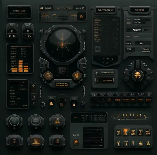 Video Game UI Sprite Sheets Midjourney Prompt | PromptBase