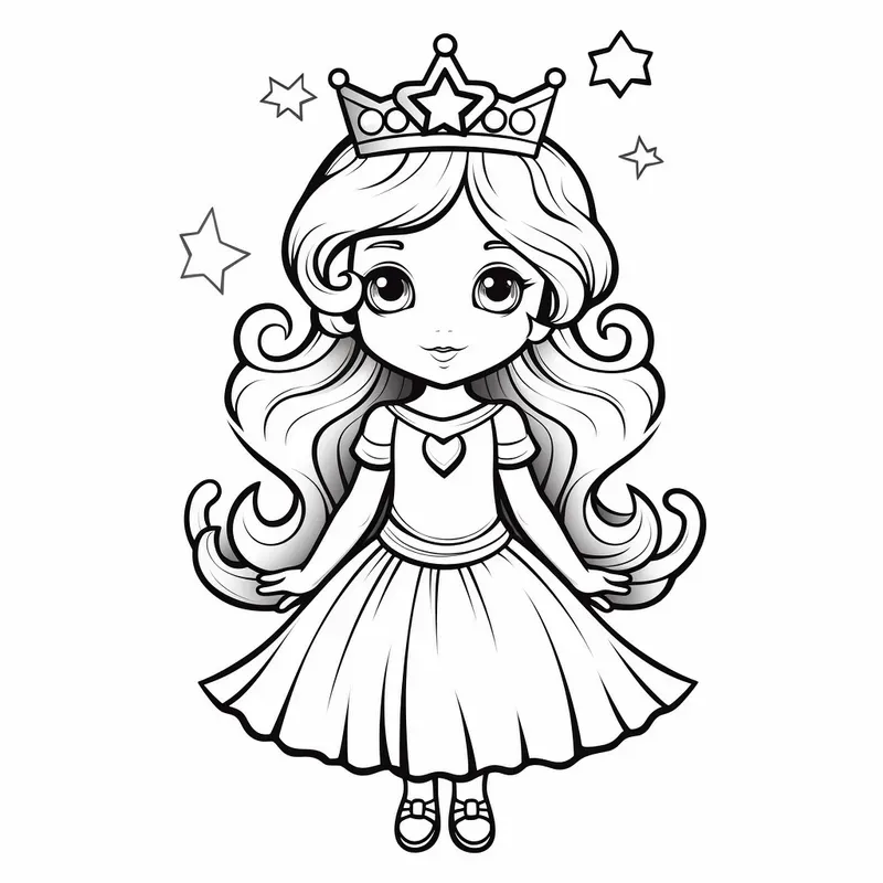 Cute Character Coloring Book Pages Midjourney Prompt | PromptBase