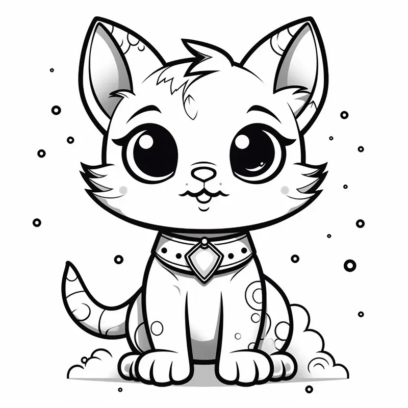 Cute Character Coloring Book Pages Midjourney Prompt | PromptBase