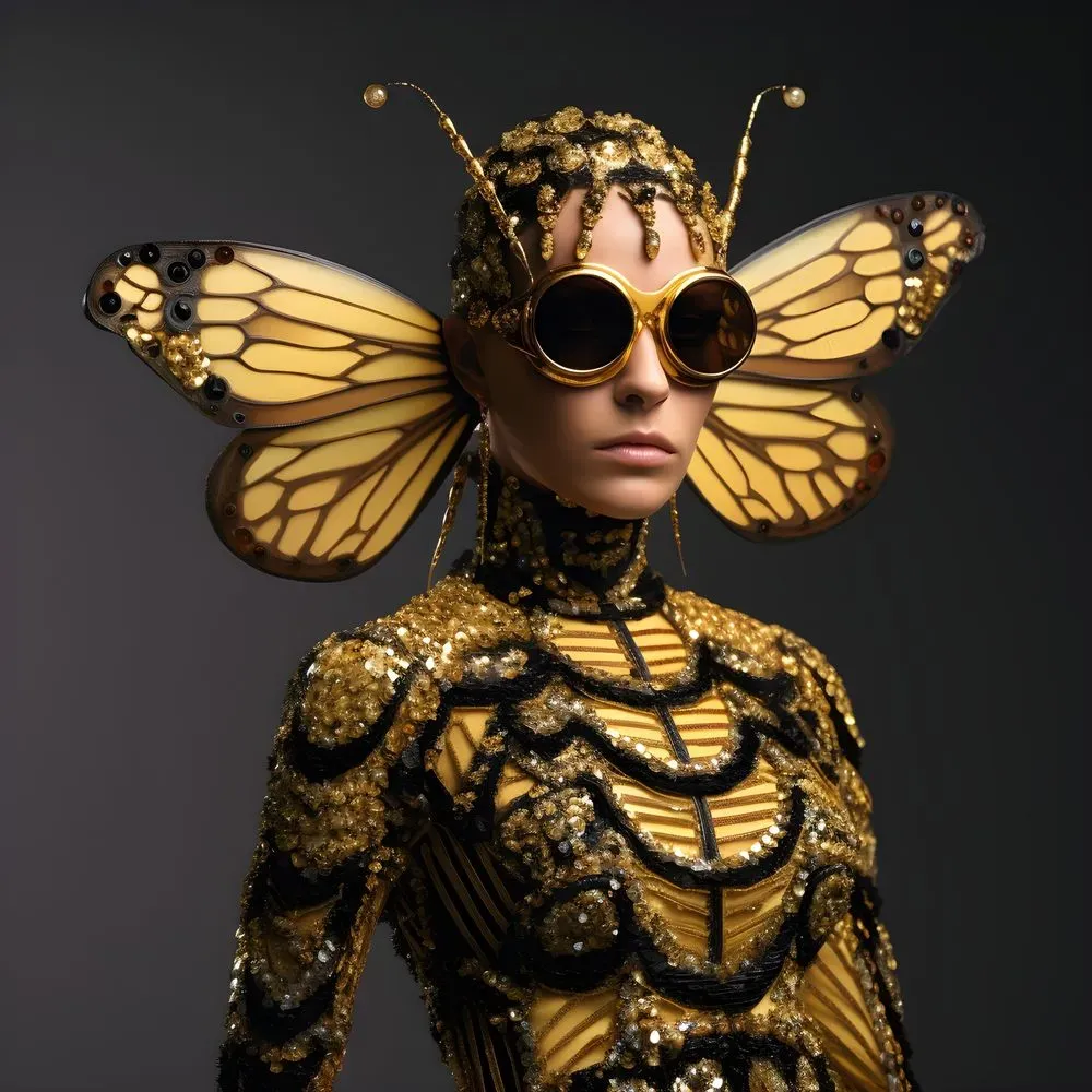 Insect Inspired Fashion Clothings Midjourney Prompt | PromptBase
