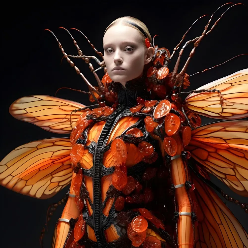 Insect Inspired Fashion Clothings Midjourney Prompt | PromptBase