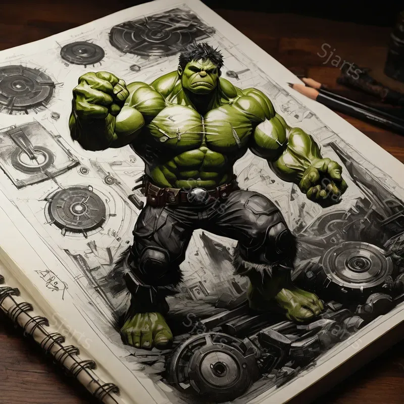 Marvel Dc Character Realistic Sketches Leonardo Ai Prompt | PromptBase