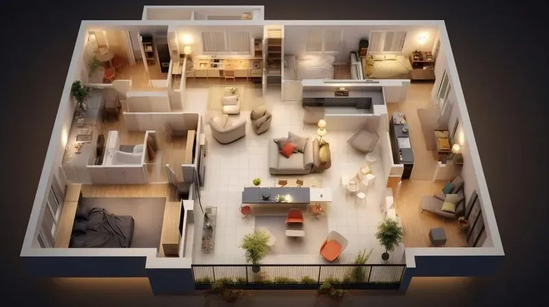 Elevated Elegance Floor Plans Midjourney Prompt | PromptBase