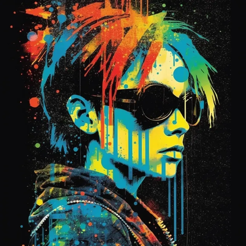 Cyber Punk Pop Art Midjourney Prompt | PromptBase