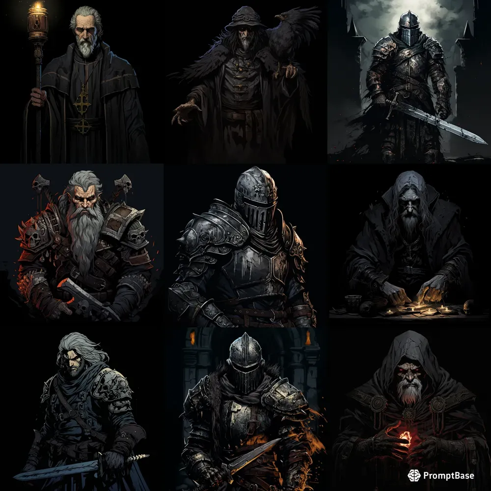 RPG Gothic Protagonists Midjourney Prompt | PromptBase