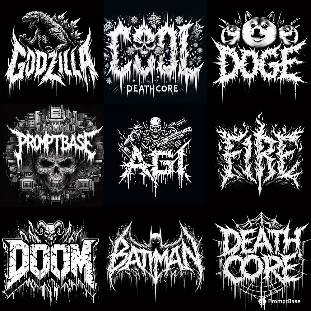 Custom Deathcore Logos DALL·E Prompt | PromptBase