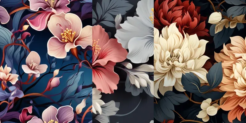 Brilliant Vivid Vivacious Floral Patterns Midjourney Prompt | PromptBase