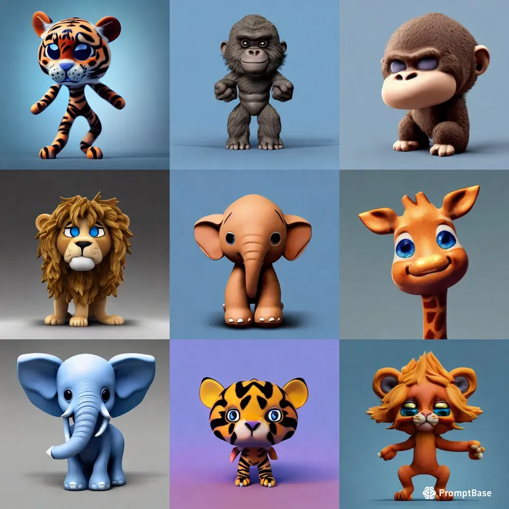 3d Zoo Game Characters Stable Diffusion Prompt | PromptBase