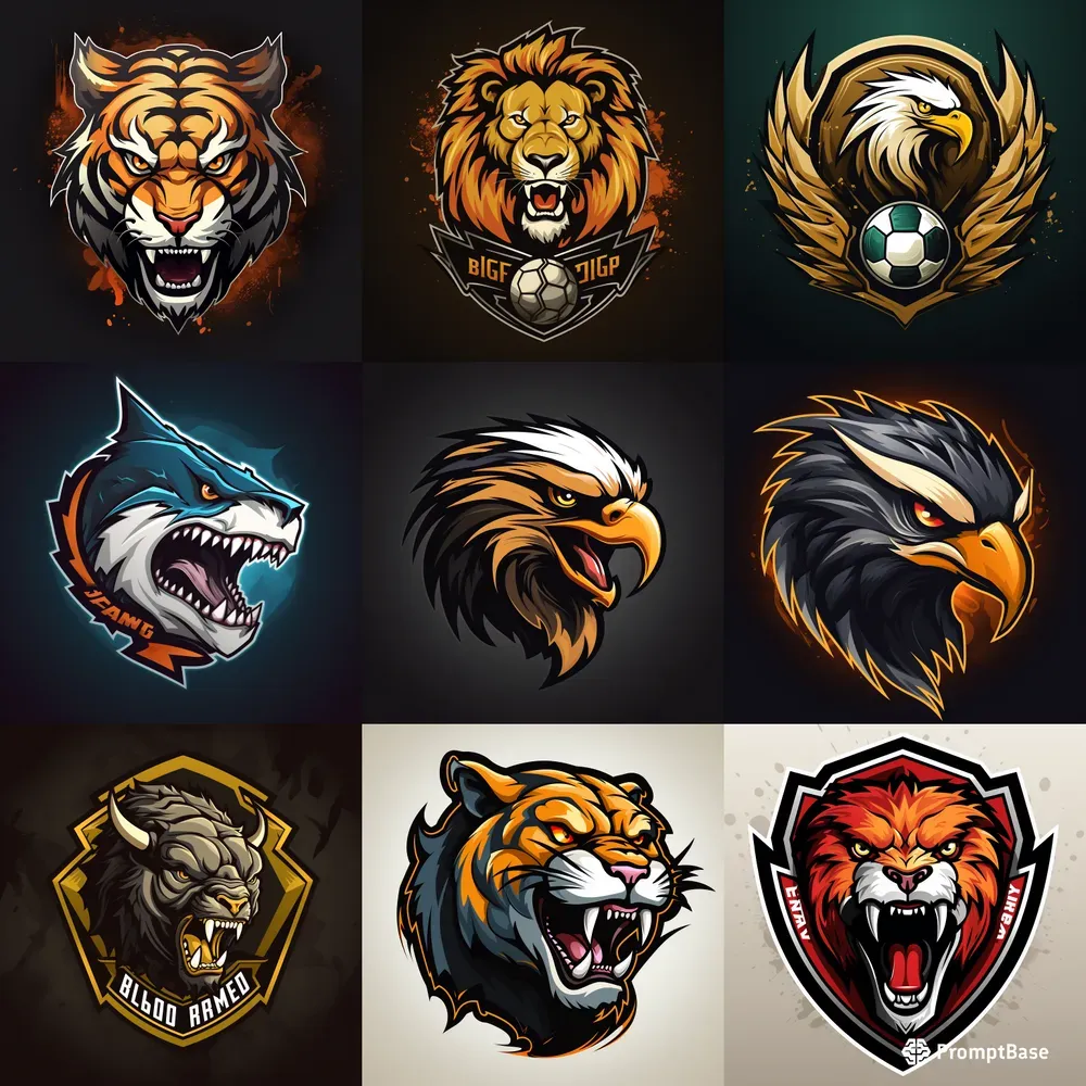 Sports Team Emblem Logos Midjourney Prompt | PromptBase