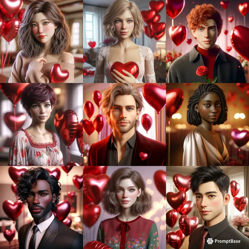 Realistic 3D Romantics DALL·E Prompt | PromptBase