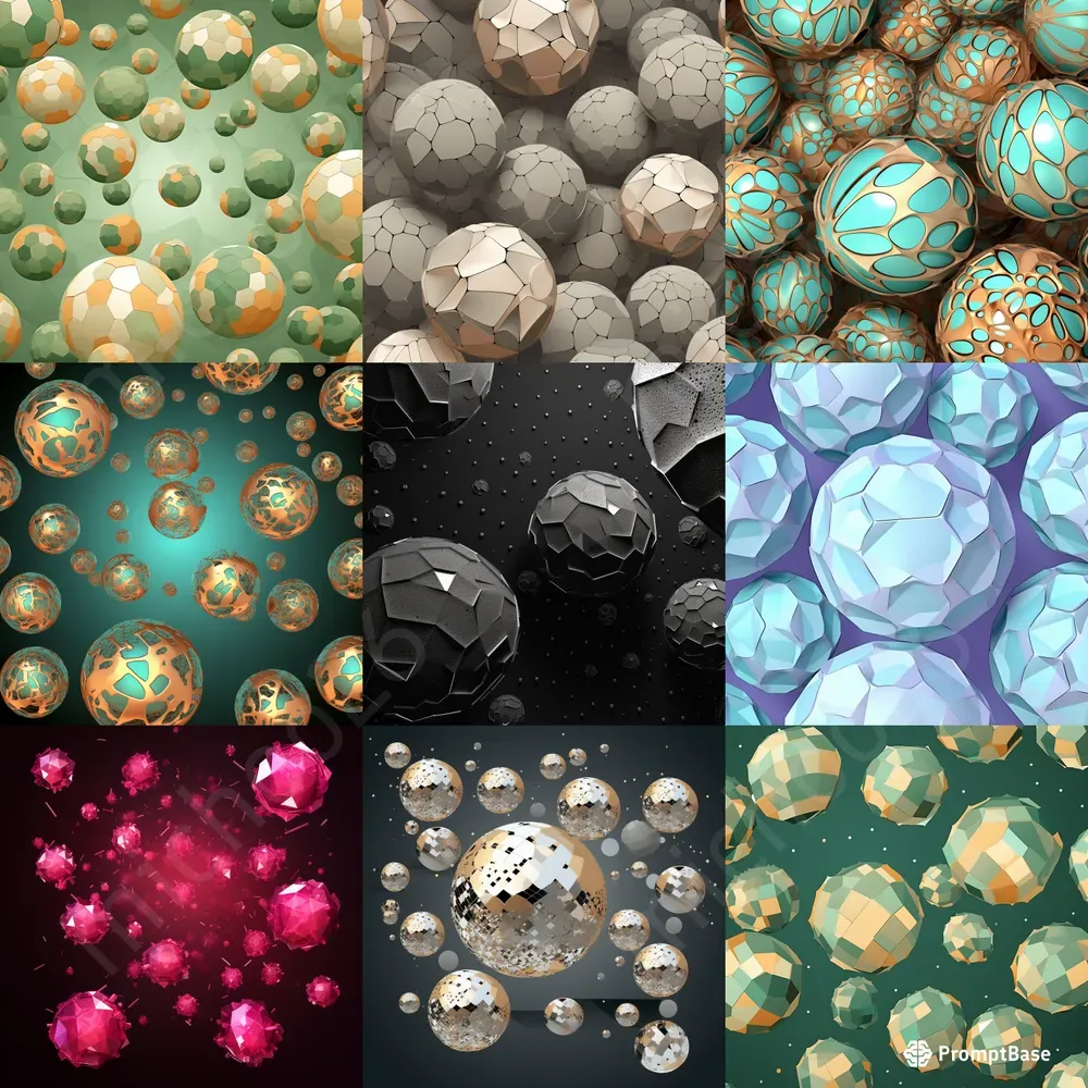 Asteroids Color Patterns Midjourney Prompt | PromptBase