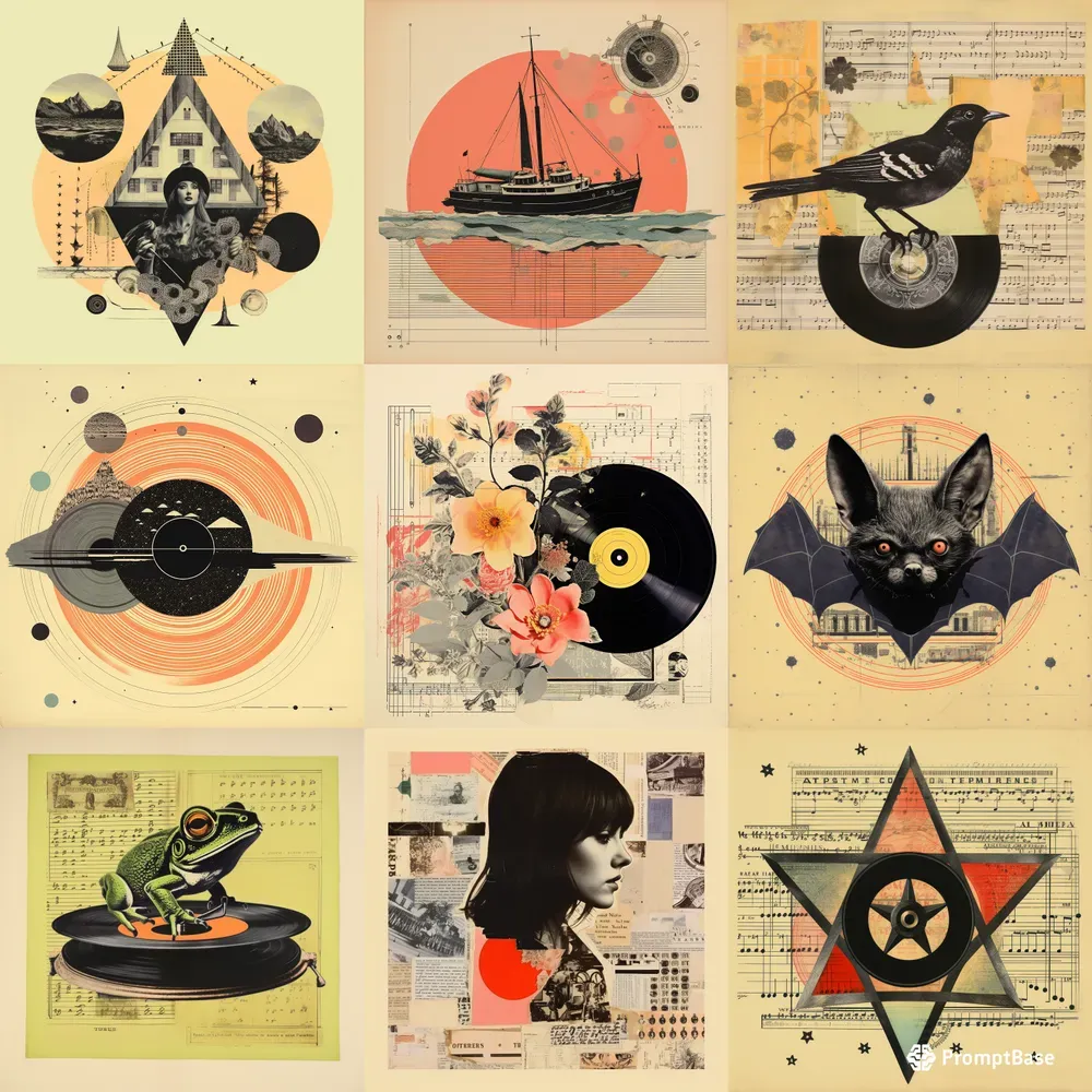 Funky Retro Collages Midjourney Prompt | PromptBase