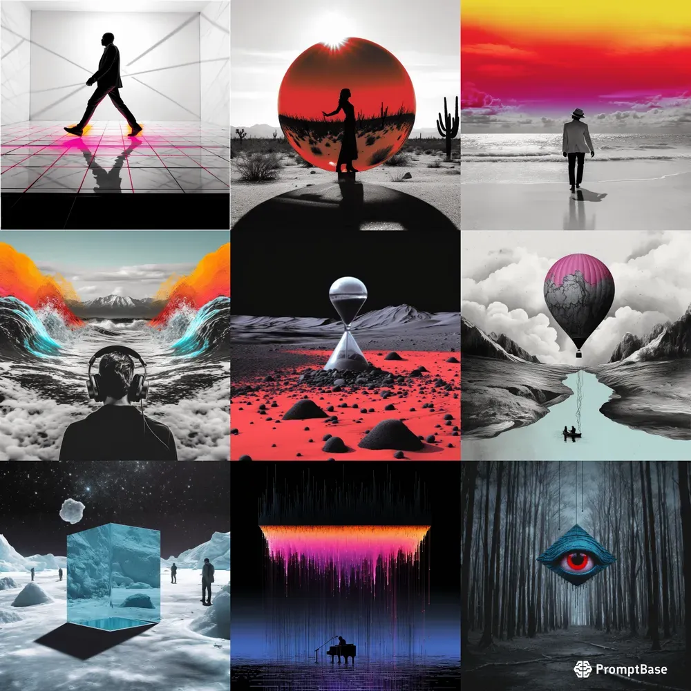 Pop Of Color Album Covers Midjourney Prompt | PromptBase