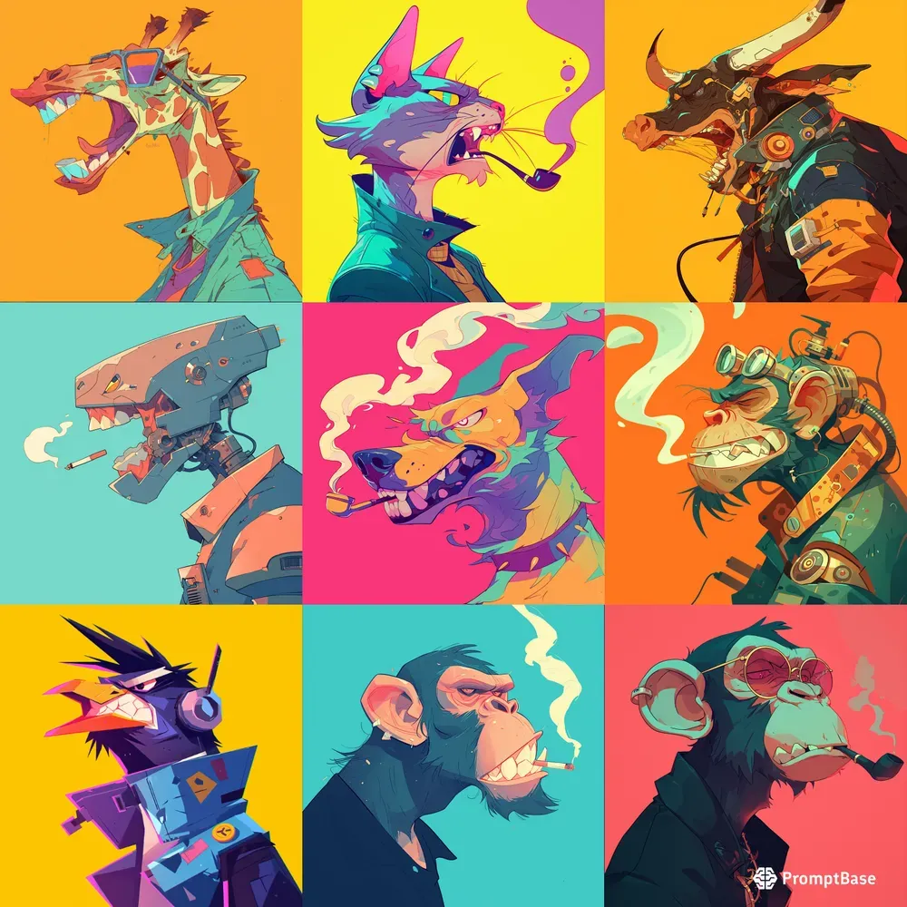 NFT Angry Teeth Characters Midjourney Prompt | PromptBase