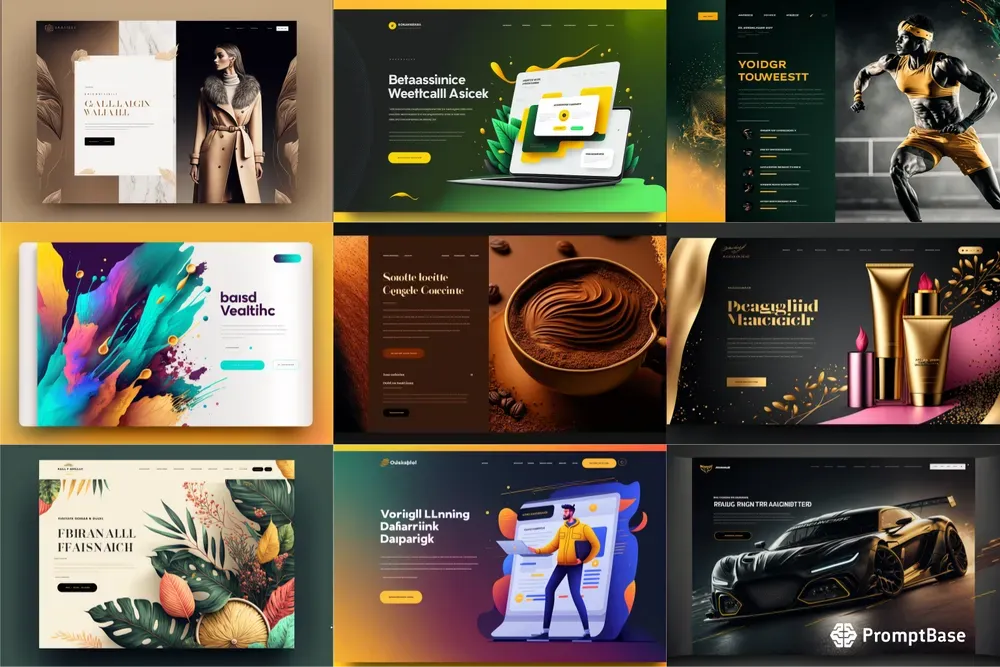 Modern Webpage Design Midjourney Prompt | PromptBase