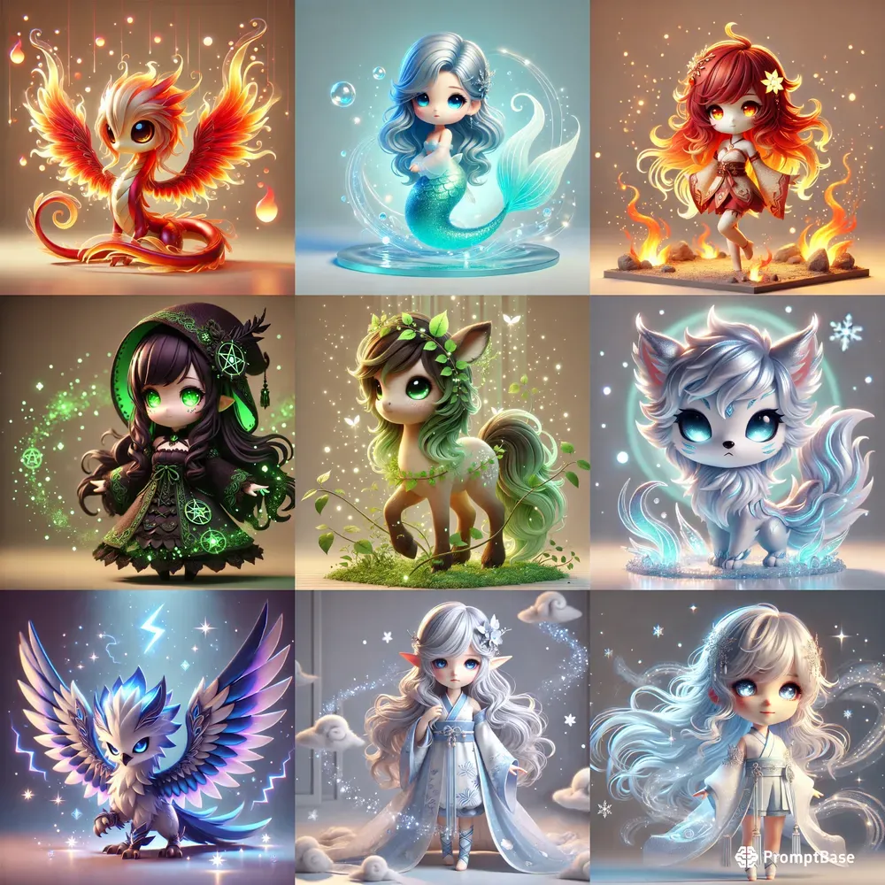 3D Magical Chibi Creatures DALL·E Prompt | PromptBase
