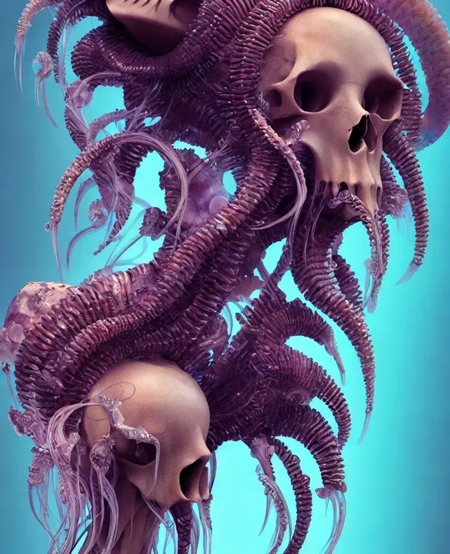 Futuristic Alien Skulls Stable Diffusion Prompt | PromptBase