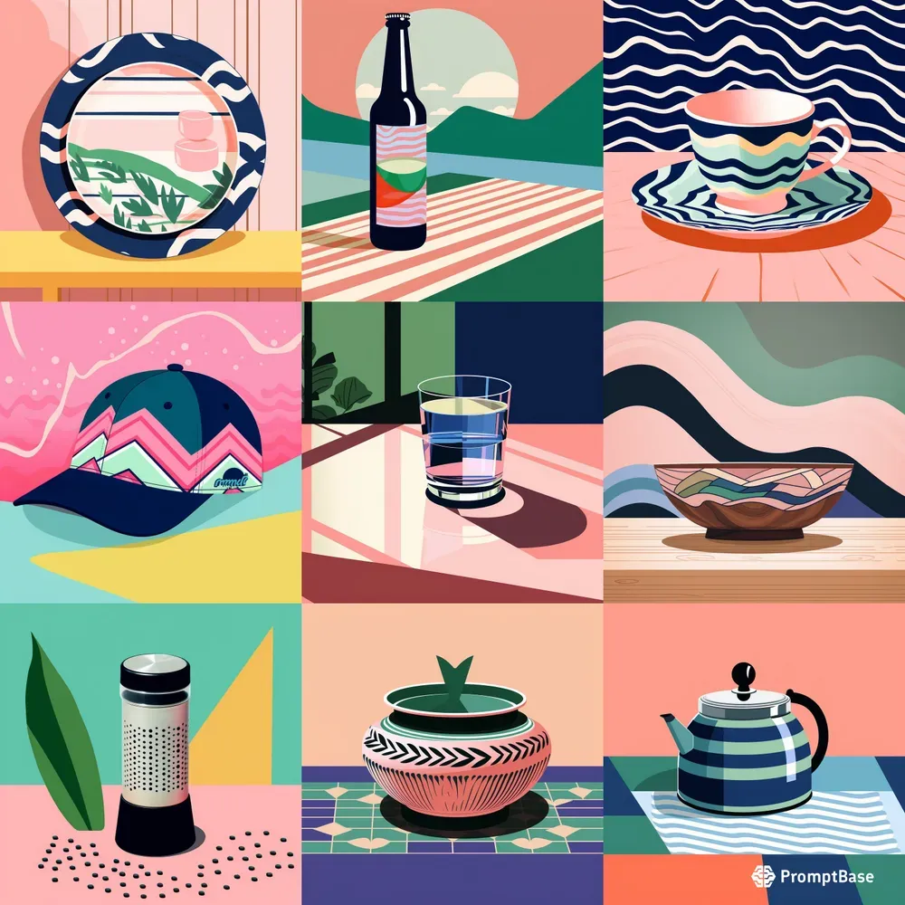 Minimalist Pop Art Illustrations Midjourney Prompt | PromptBase