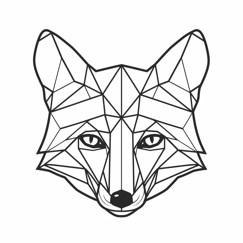Geometric Low Poly Line Art Animal Logo Midjourney Prompt | PromptBase