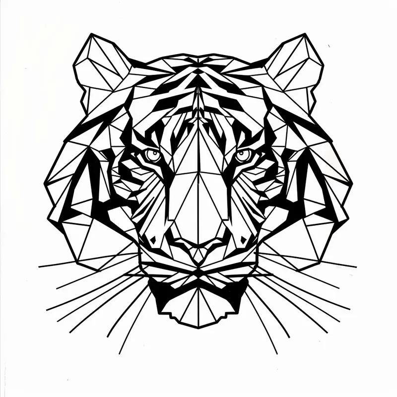 Geometric Low Poly Line Art Animal Logo Midjourney Prompt | PromptBase