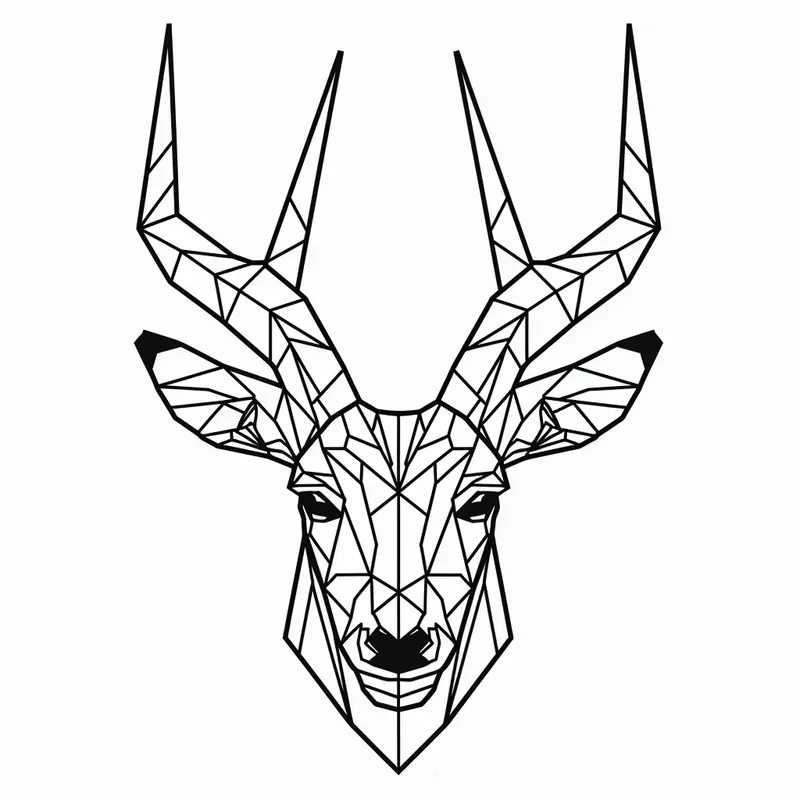 Geometric Low Poly Line Art Animal Logo Midjourney Prompt | PromptBase