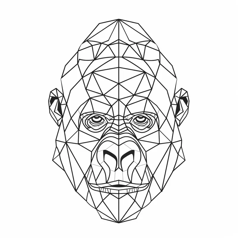 Geometric Low Poly Line Art Animal Logo Midjourney Prompt | PromptBase