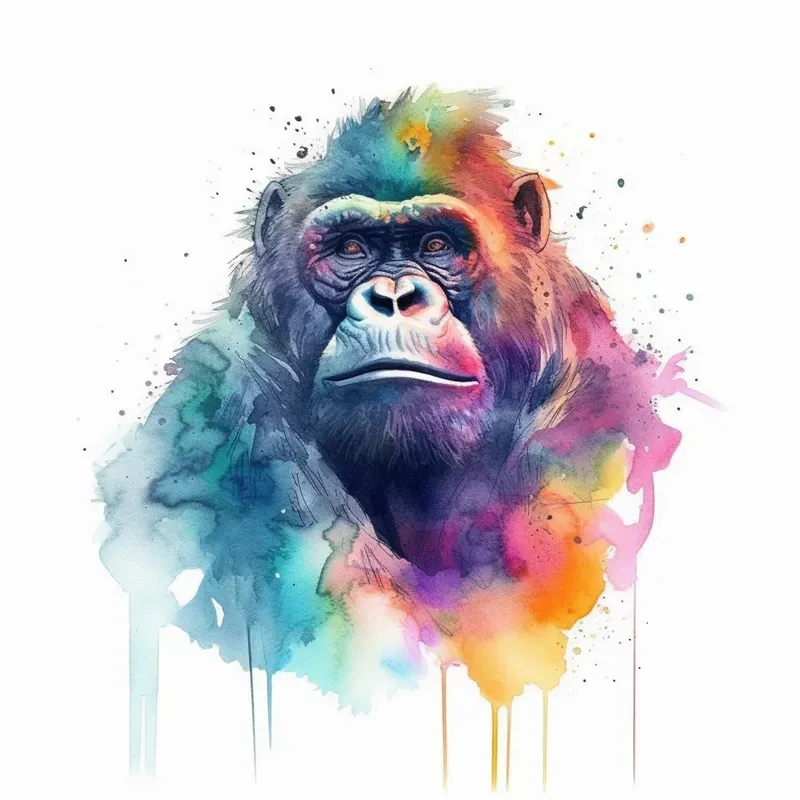 Watercolour Splash Art For Animals Midjourney Prompt | PromptBase