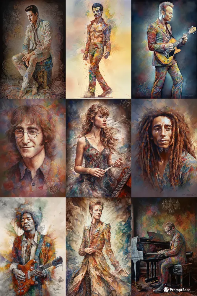 Cool Portrait Musicians Midjourney Prompt | PromptBase