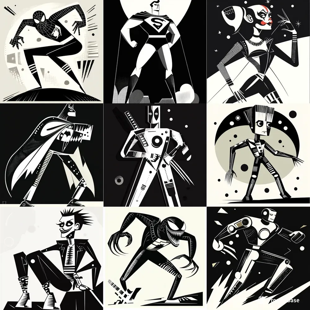 Retro Futuristic Comic Characters Midjourney Prompt | PromptBase