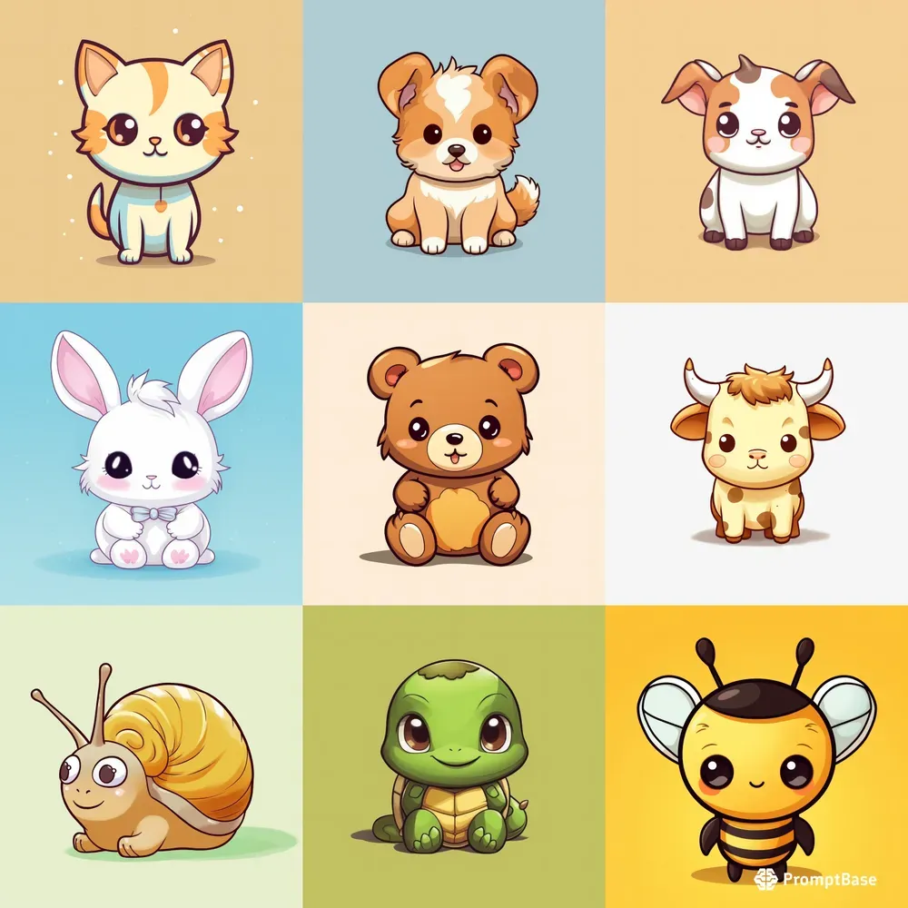 Cute Manga Animals Midjourney Prompt | PromptBase