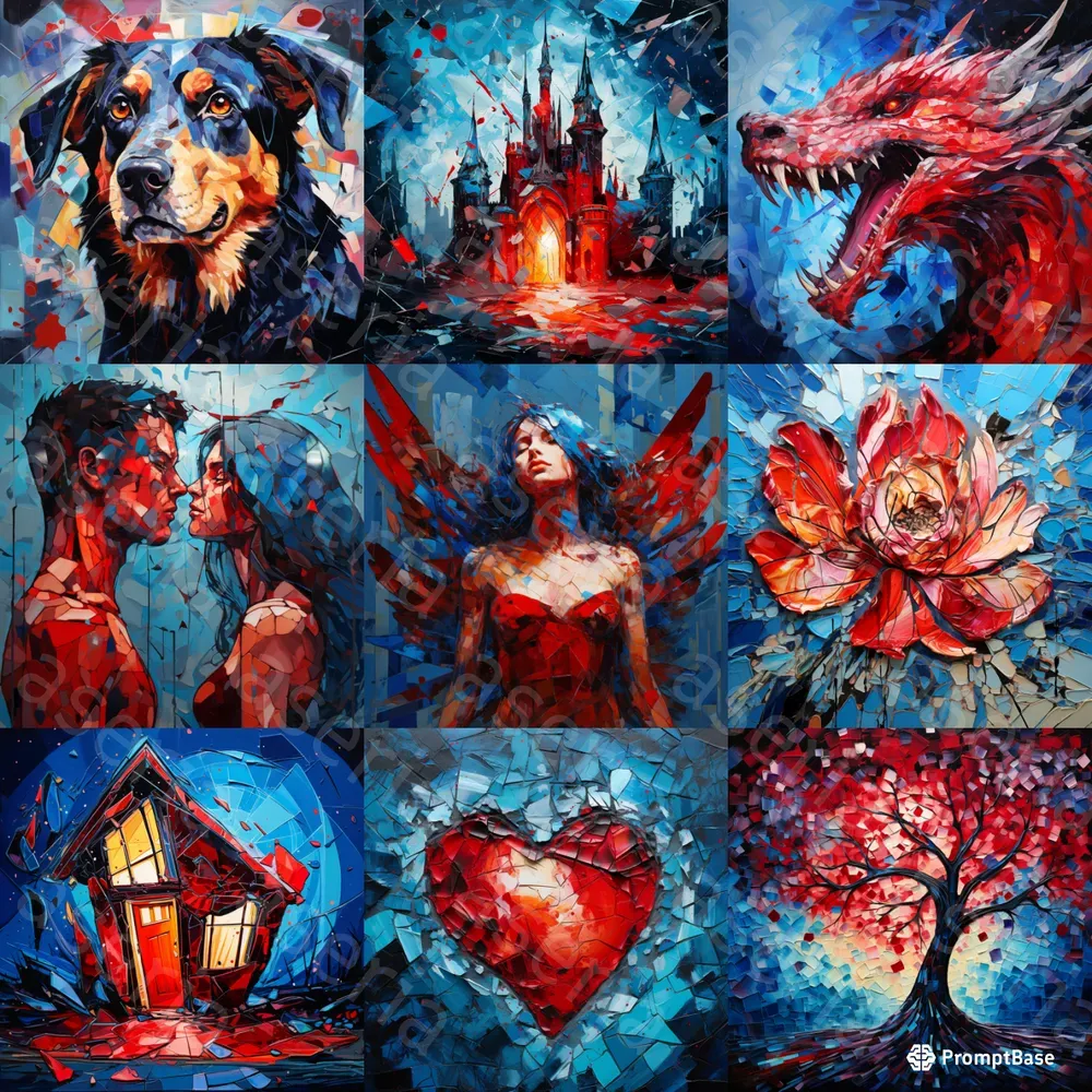 Fragmented Art Midjourney Prompt | PromptBase